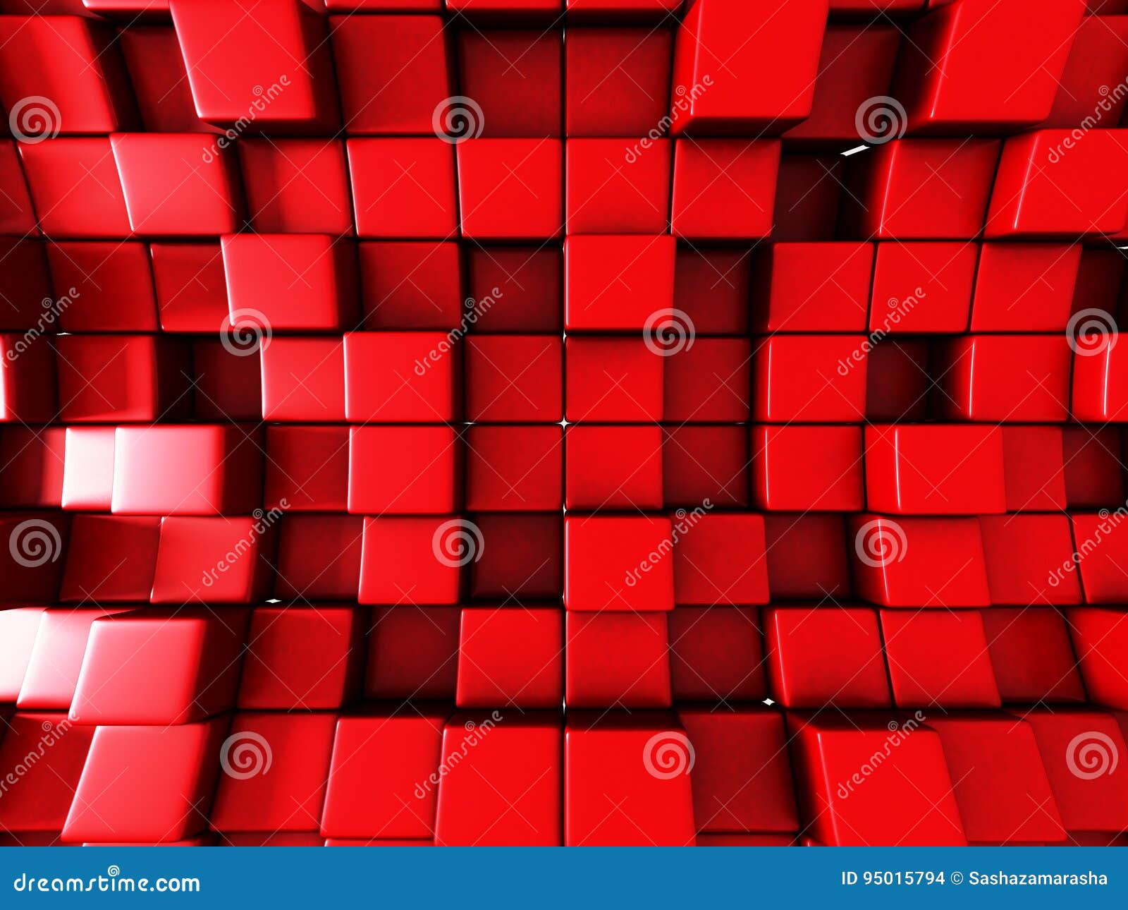 Red Wall Cube Blocks Background Stock Illustration - Illustration of ...