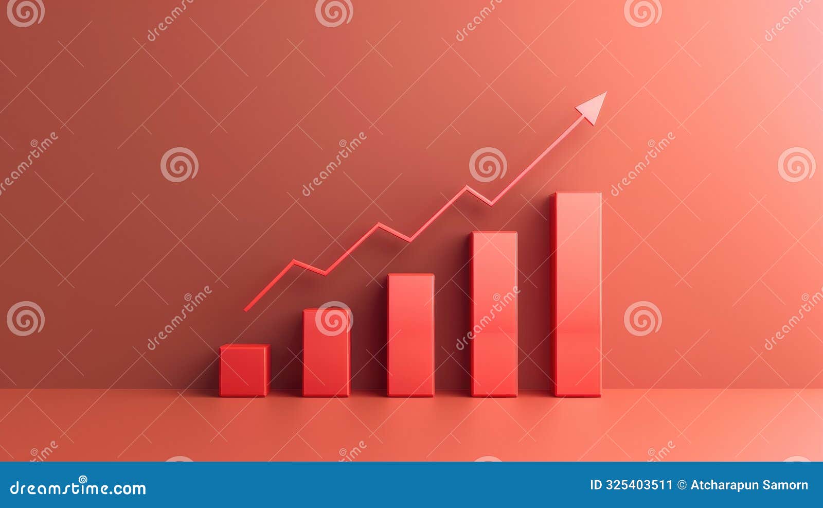 A Red Wall with a Red Line that Goes Up and a Red Arrow Pointing Up ...