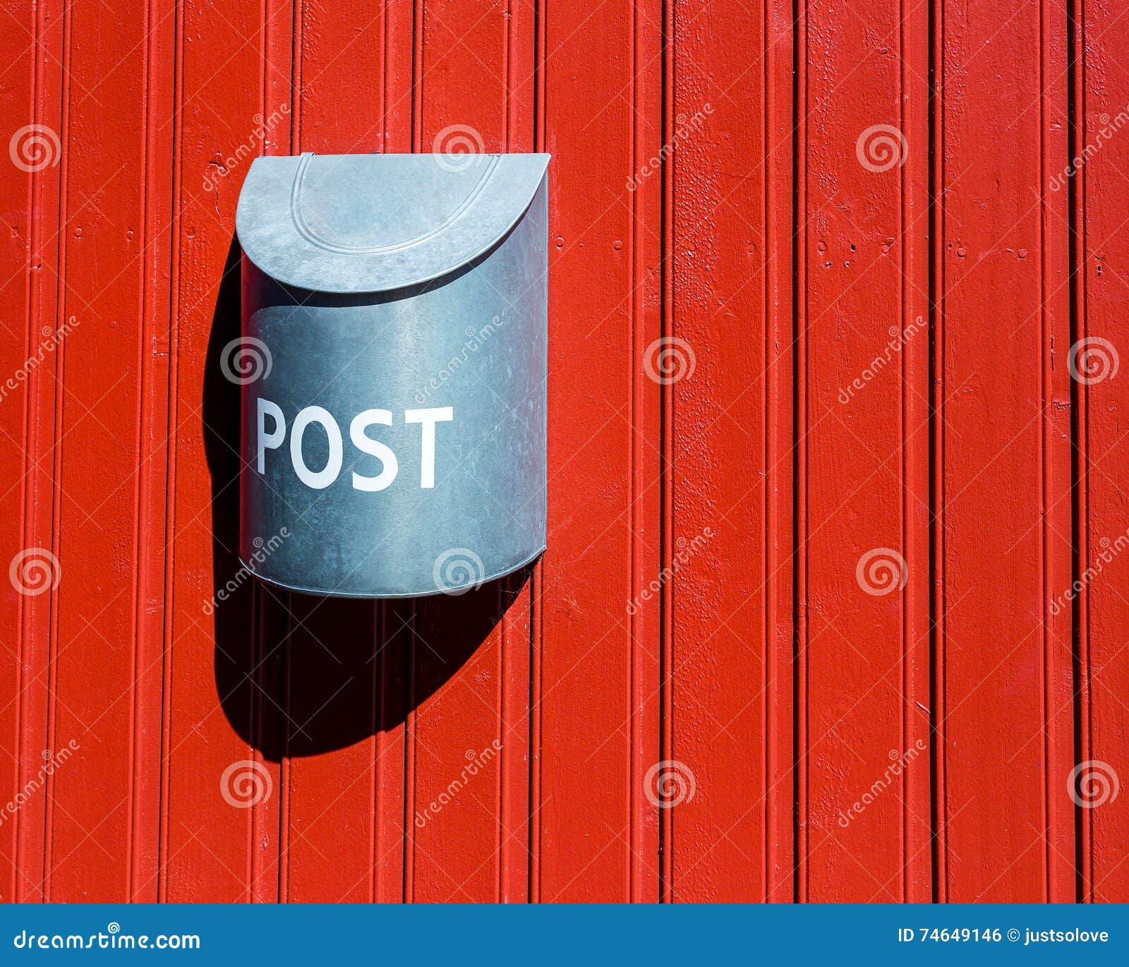 Red Wall Mounted Post Box stock photo. Image of royal - 74649146