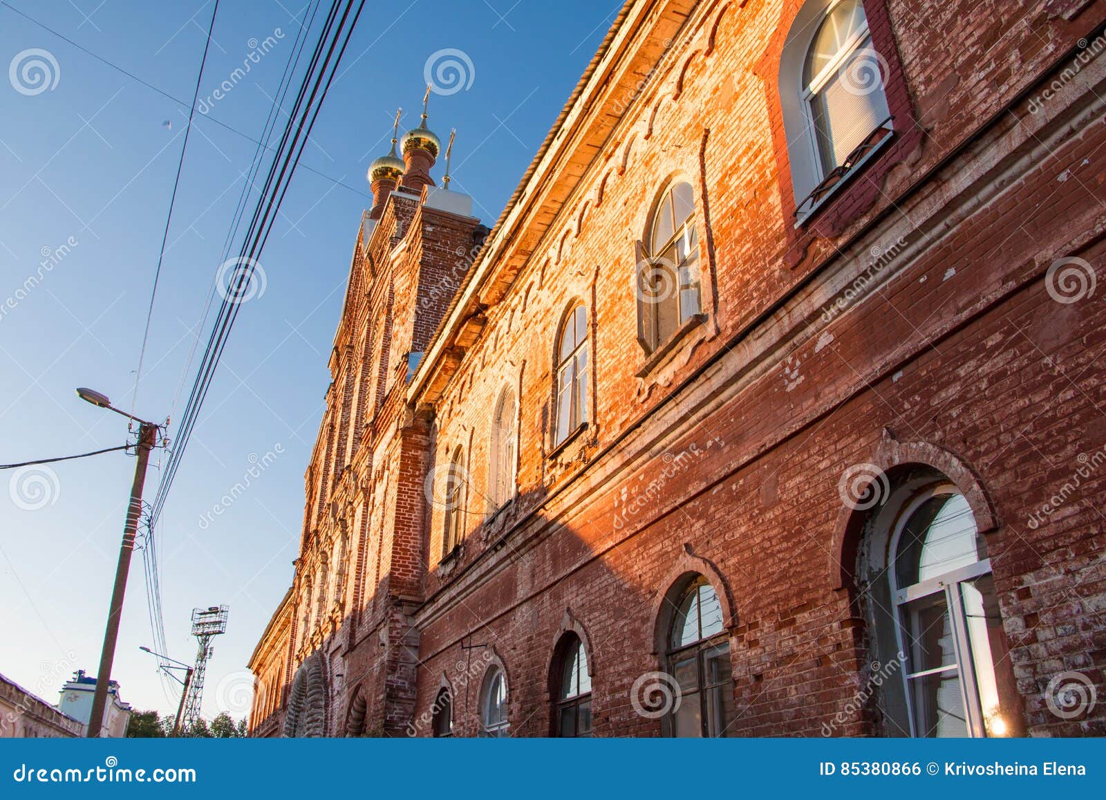 The Red Wall of an Old Building Stock Photo - Image of thick, building ...