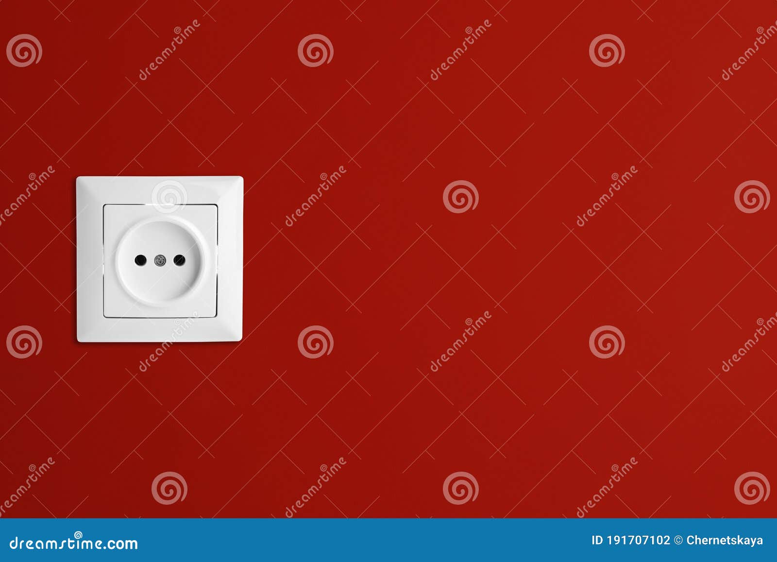 Wall with Power Socket, Space for Text. Electrical Supply Stock Photo ...