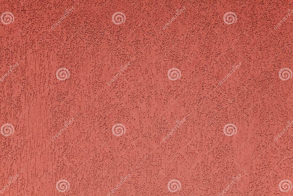 Red Wall, Texture, Background. Plastered Building Wall Stock Photo ...