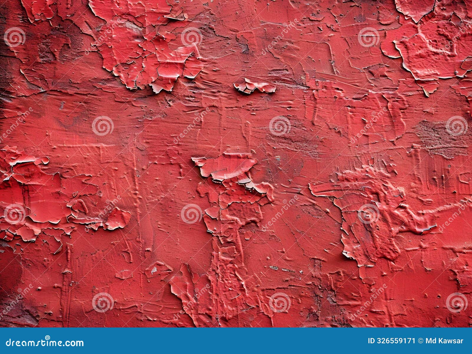 Red Wall Texture with Peeling Paint Stock Illustration - Illustration ...