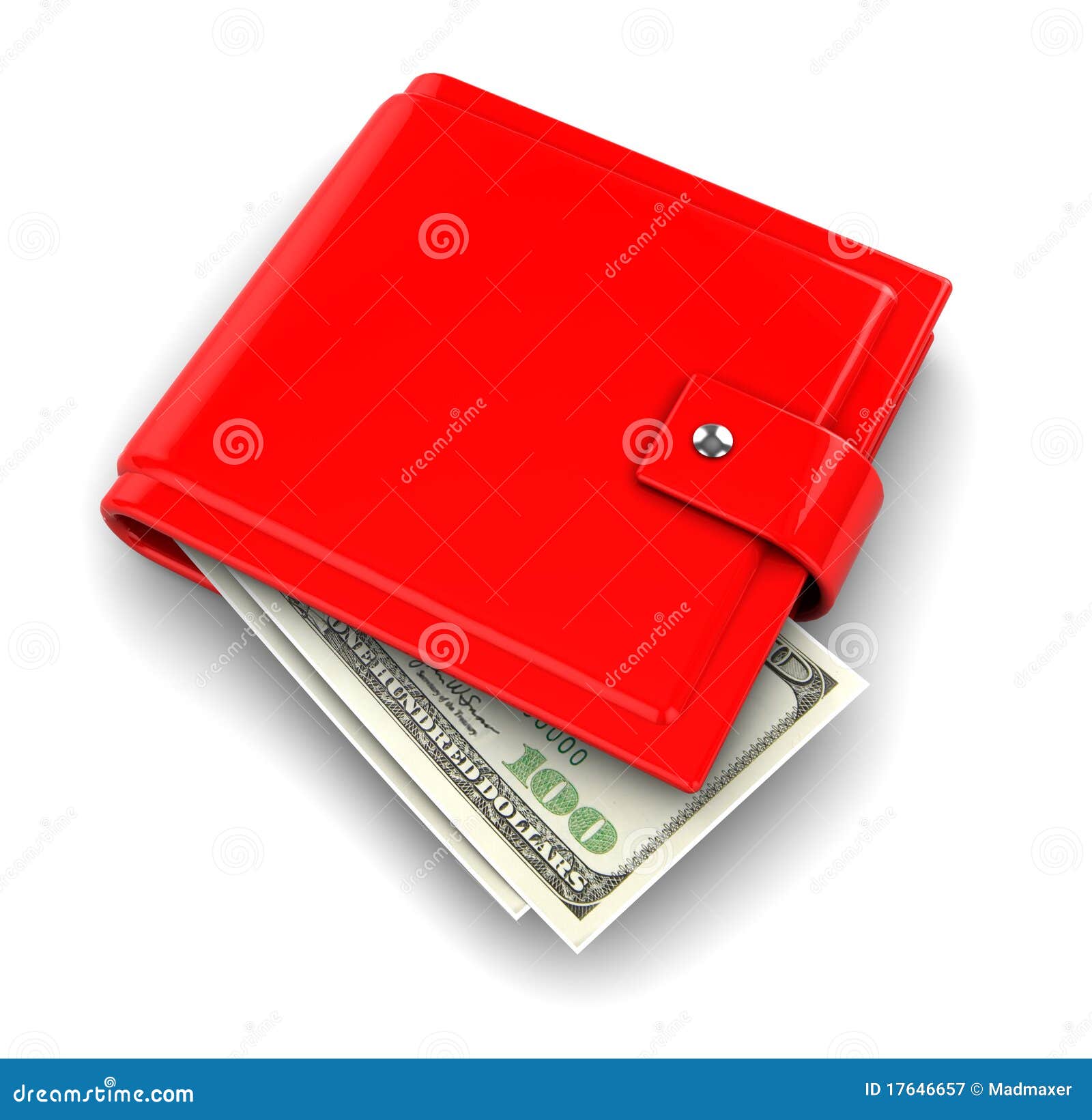 Red wallet stock illustration. Illustration of closed - 17646657