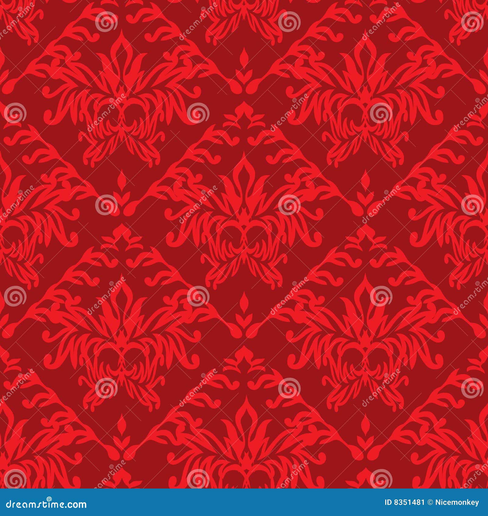Red wallpaper seamless stock vector. Illustration of design - 8351481