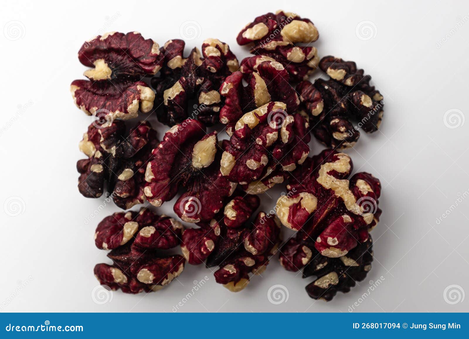 Red Walnuts on a White Background Stock Photo - Image of vegetarian ...