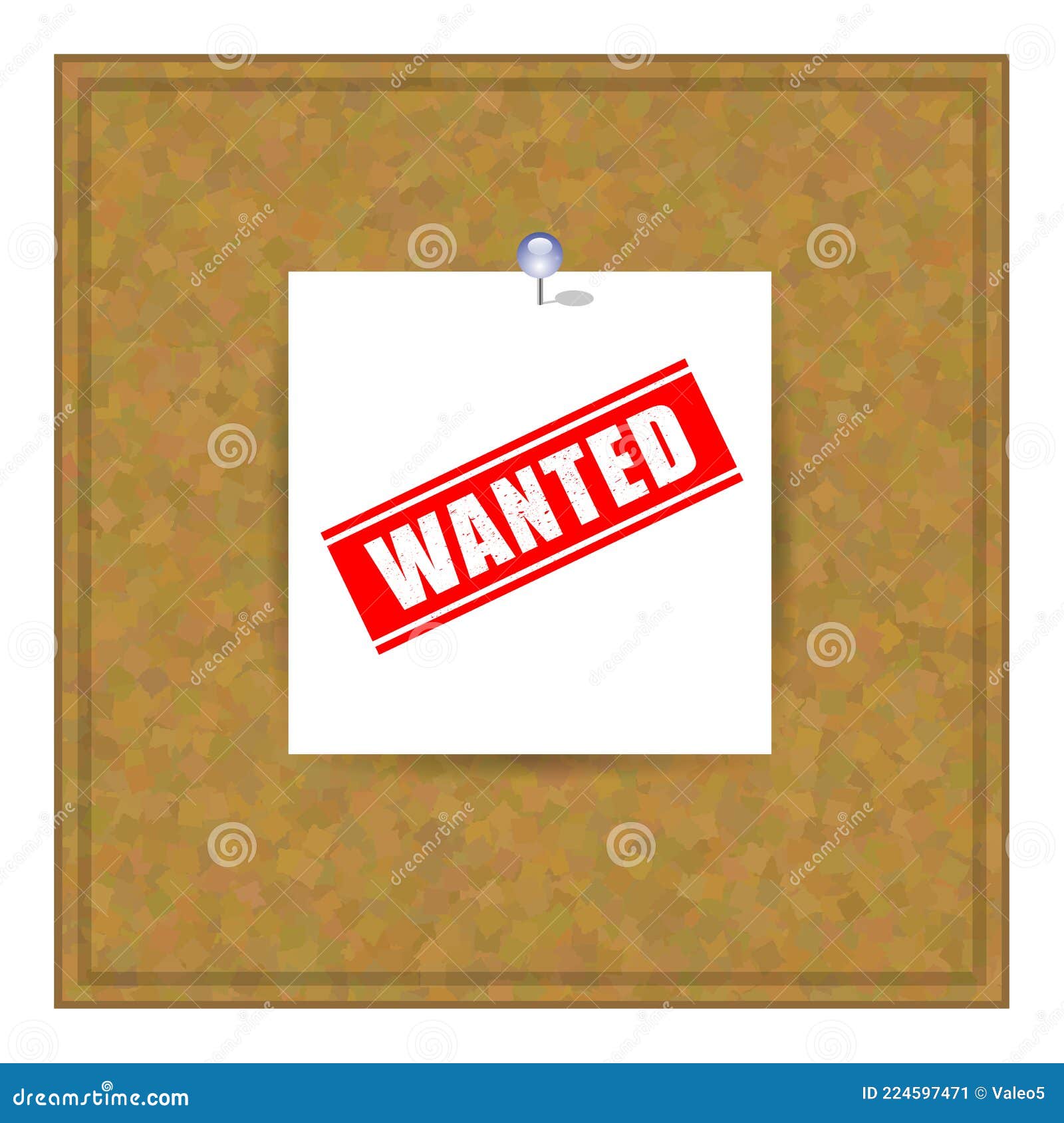 Red Wanted Rubber Stamp Isolated on White Background Stock Vector ...