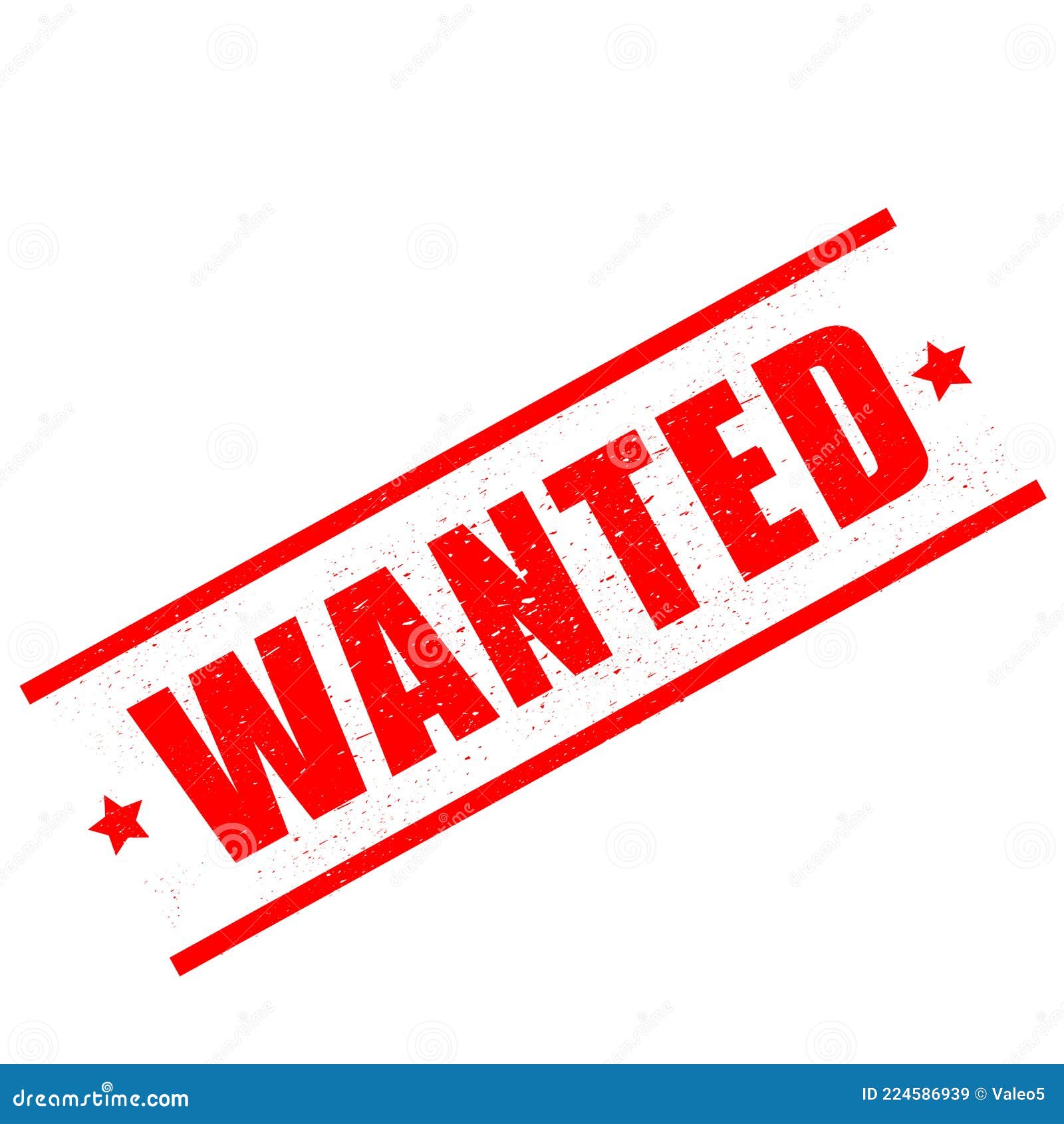 Red Wanted Rubber Stamp Set Isolated on White Background Stock Vector ...