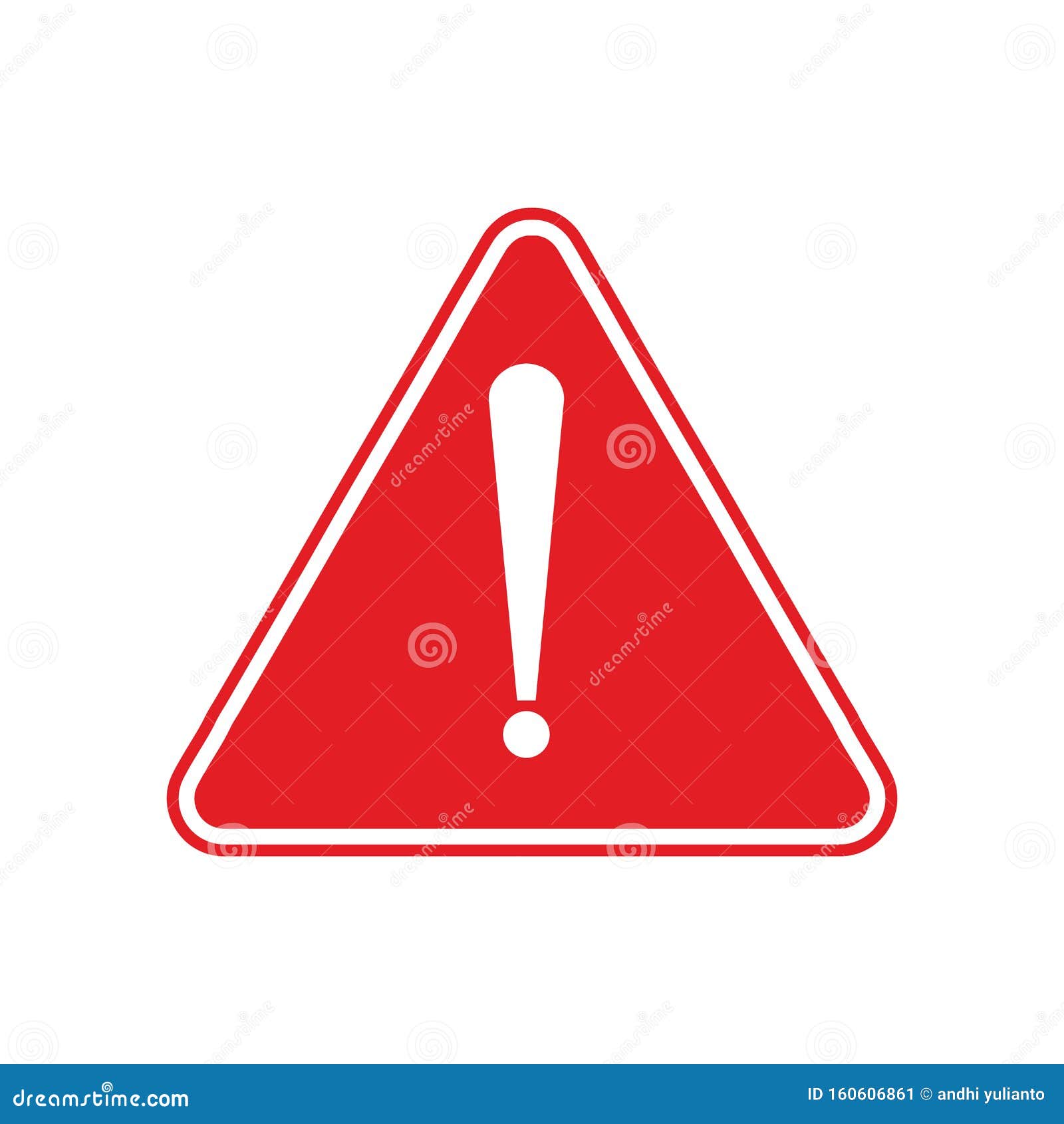 Red Warning Alert Traffic Sign in Triangle Board Vector Design Stock ...