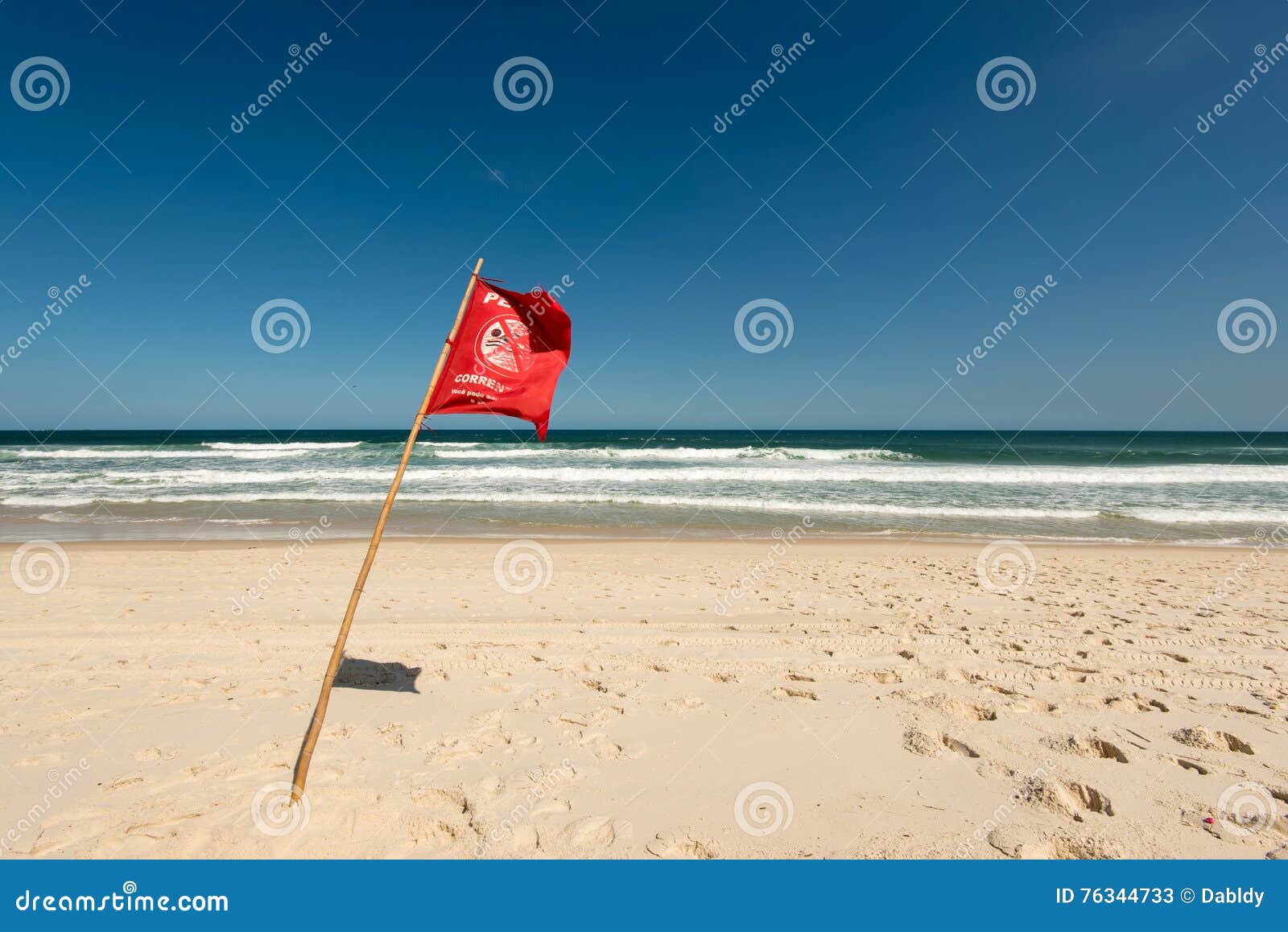 Red Warning Flag stock image. Image of rescue, hurricane - 76344733