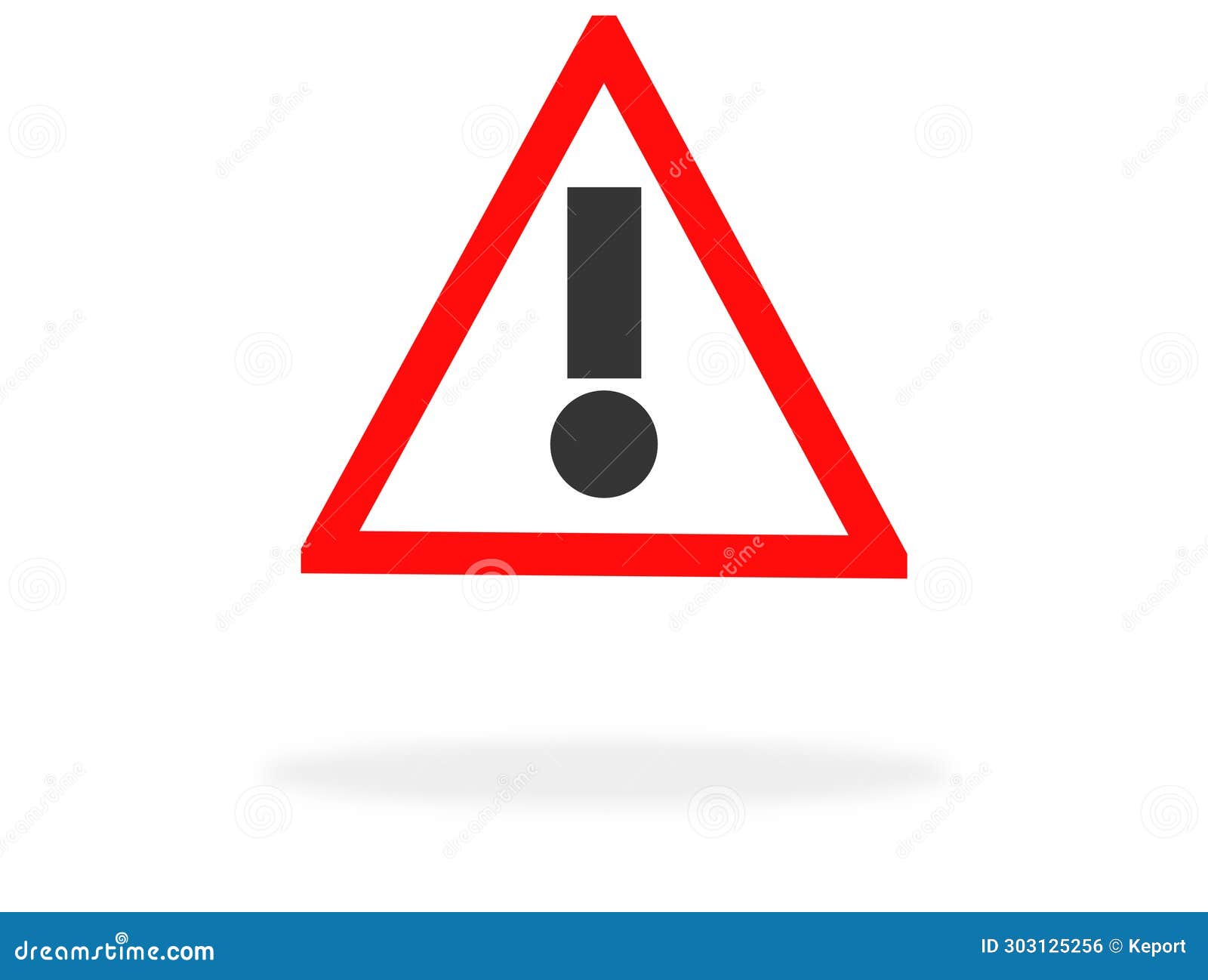 Red Warning Sign with Exclamation Mark Stock Illustration ...