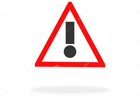 Red Warning Sign with Exclamation Mark Stock Illustration ...