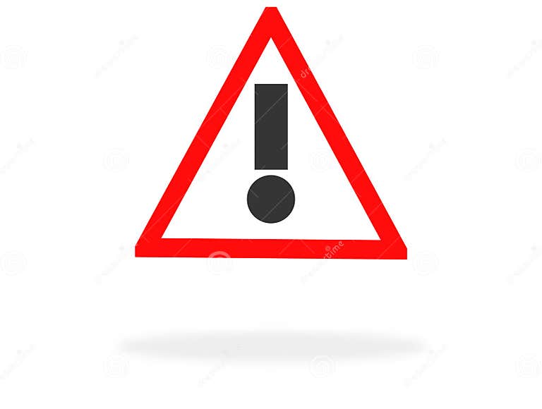 Red Warning Sign with Exclamation Mark Stock Illustration ...