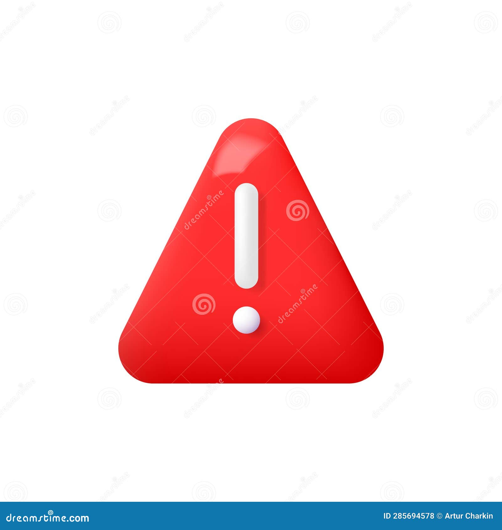 Red Warning Sign Isolated on White Background. Stock Vector ...