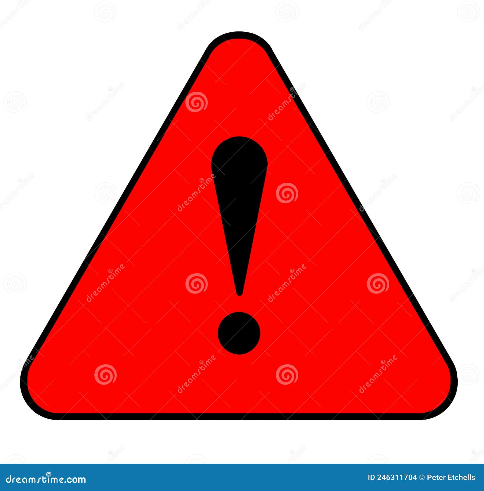 Red warning sign stock illustration. Illustration of risk - 246311704