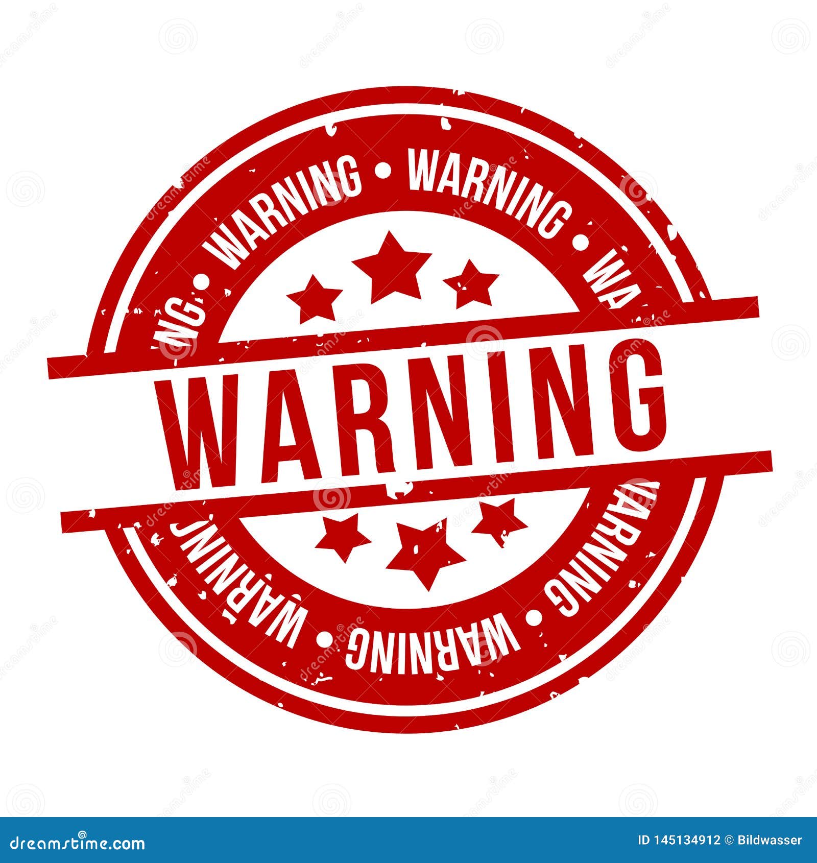Red Warning Stamp. Eps10 Vector Badge Stock Vector - Illustration of ...