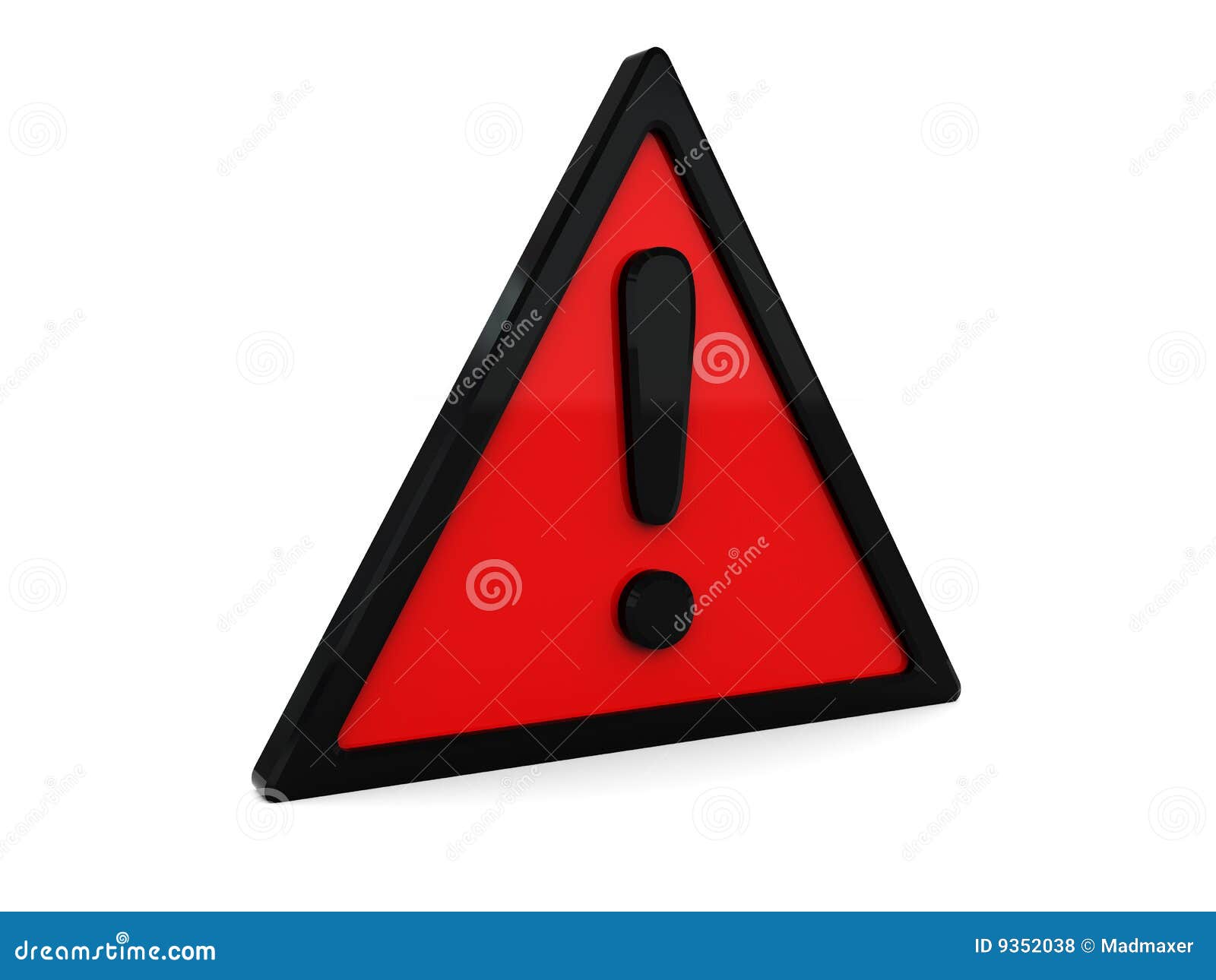 Red warning symbol stock illustration. Illustration of white - 9352038