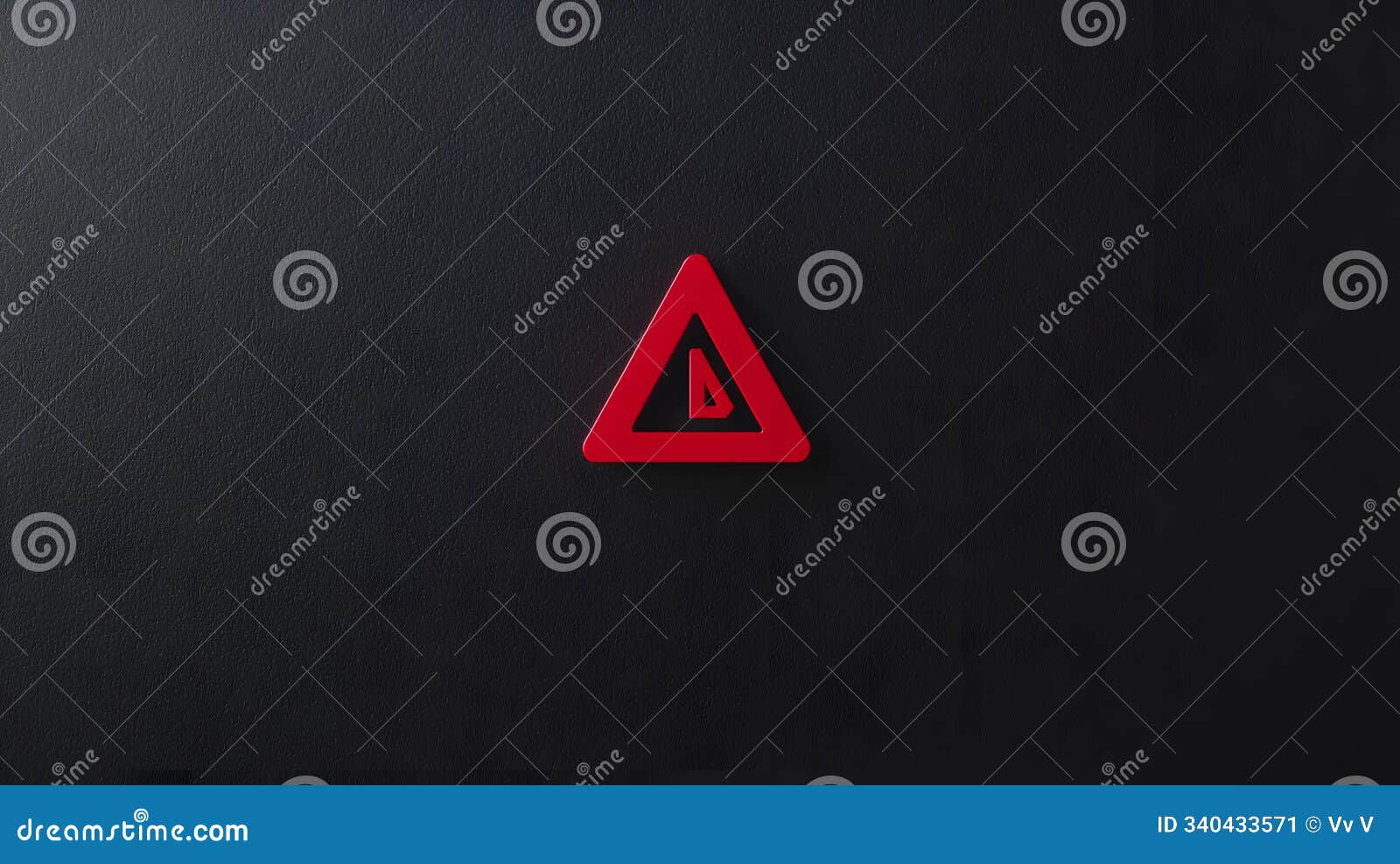 Red Warning Symbol on a Dark Surface Stock Image - Image of icon ...