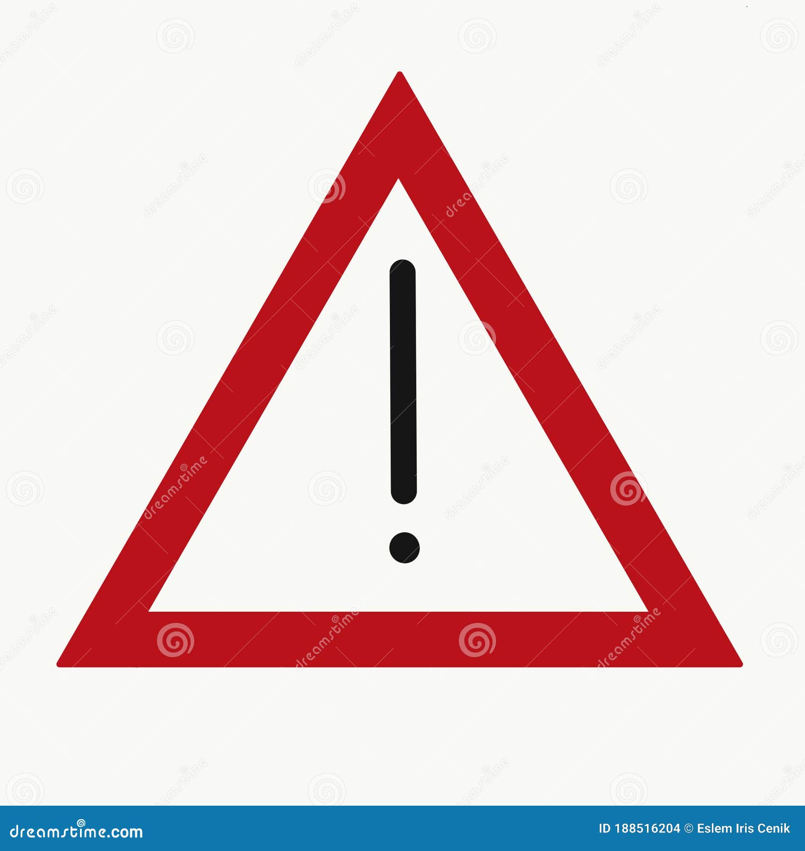 Warning symbol stock illustration. Illustration of white - 188516204