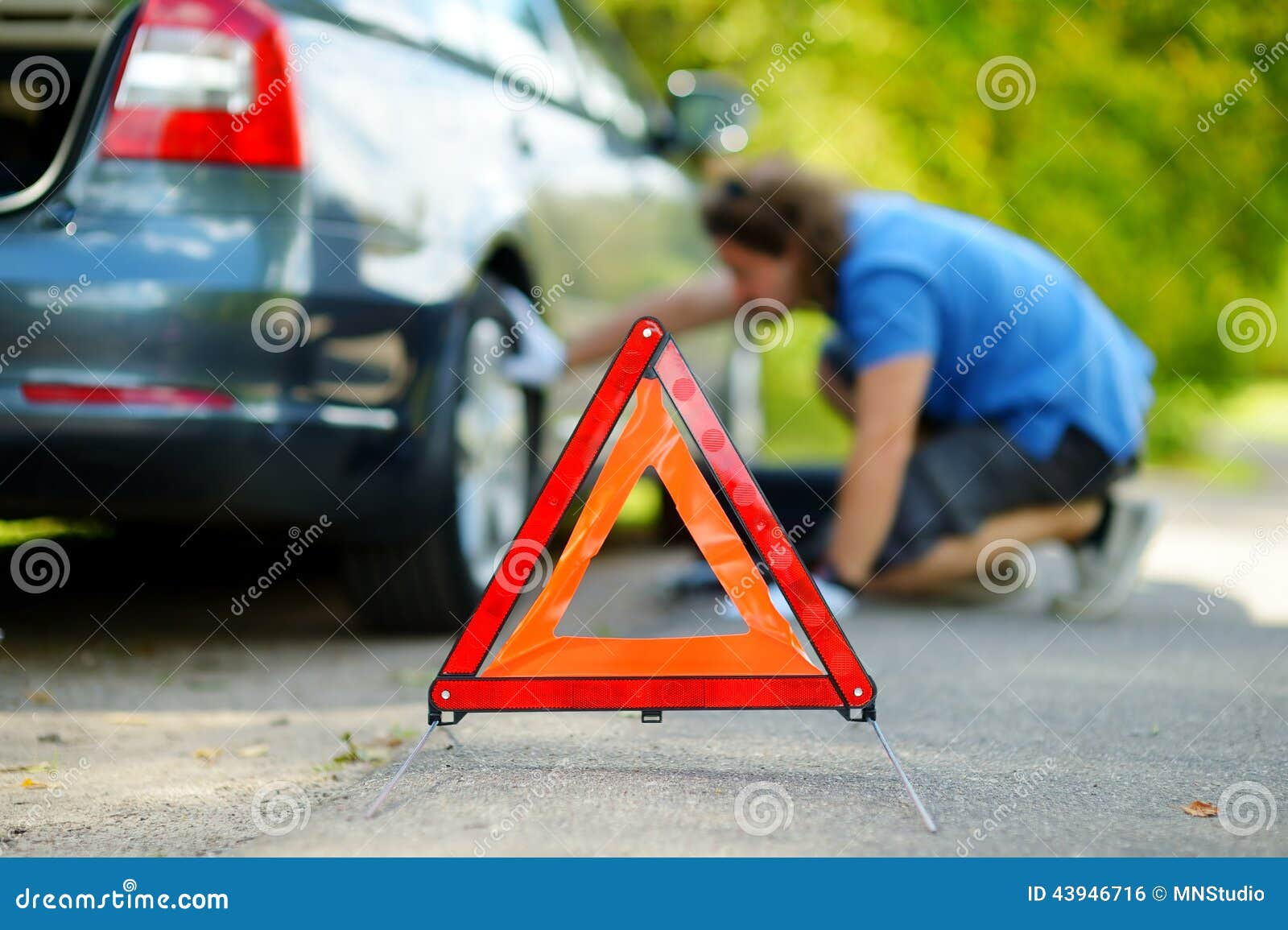 Red Triangle Sign Isolated On White Background. Emergency Stop Sign ...