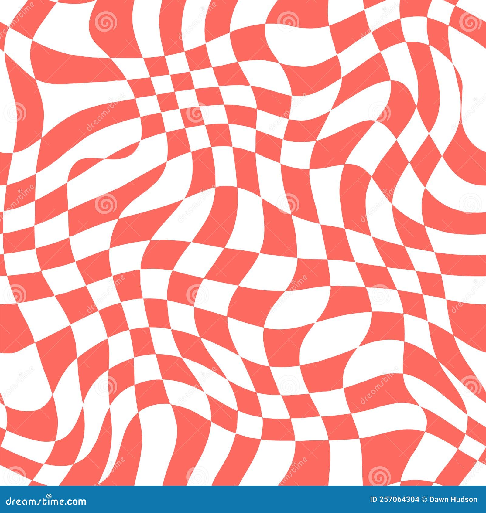 Red Warped Wavy Checkered Art Pattern Stock Vector - Illustration of ...
