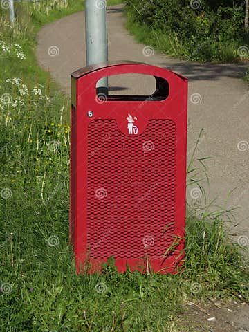 Red waste container stock photo. Image of trash, garbage - 75629870