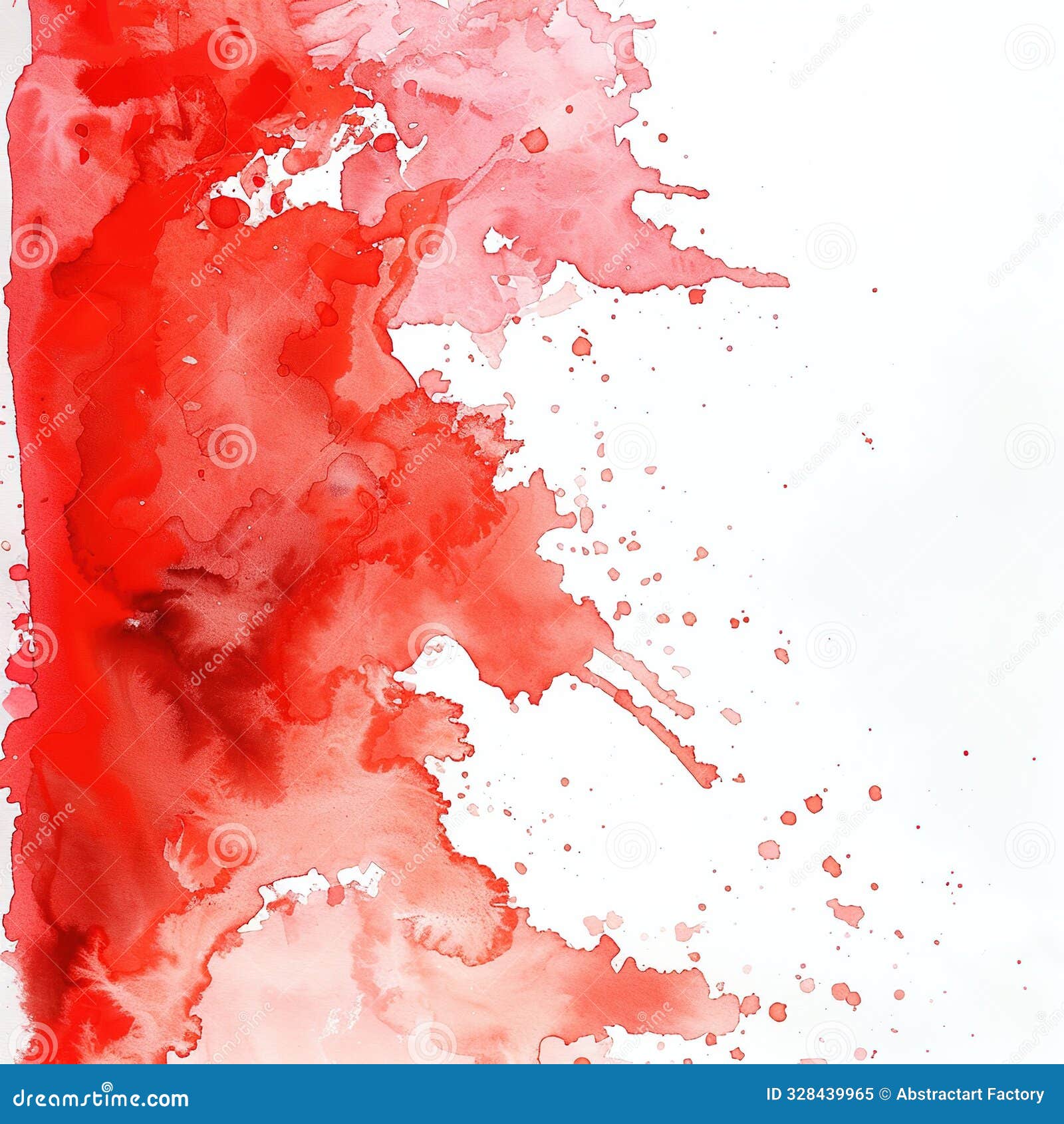 Red Water Colour in Round and Spreades Form on Transparent Background ...