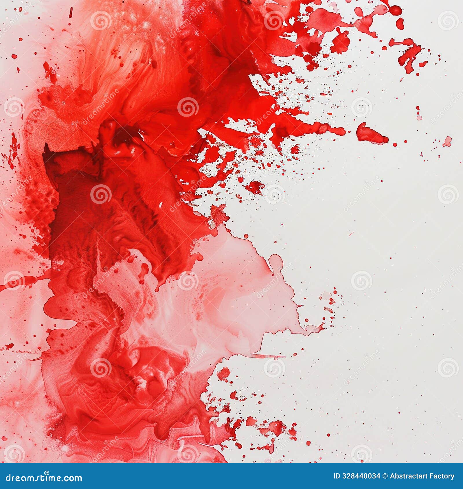 Red Water Colour in Round and Spreades Form on Transparent Background ...