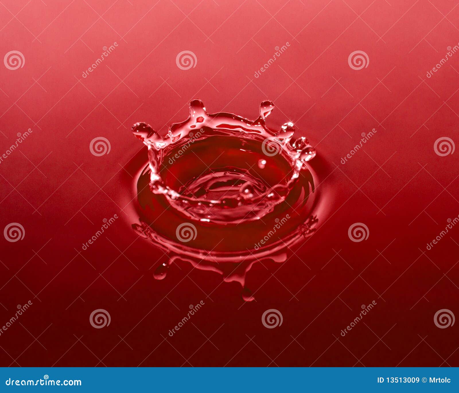 Red water drop stock image. Image of reflection, splash - 13513009