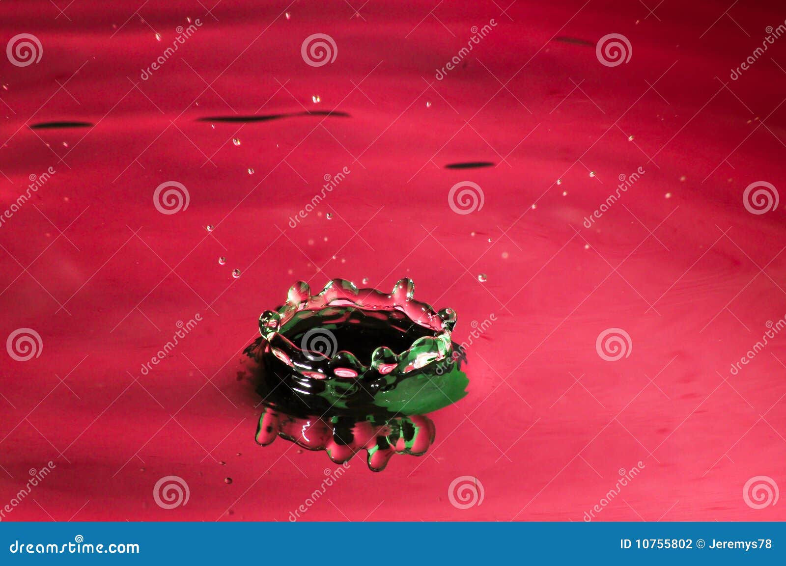 Red Water Drop and Splash Pattern Stock Photo - Image of puddle ...