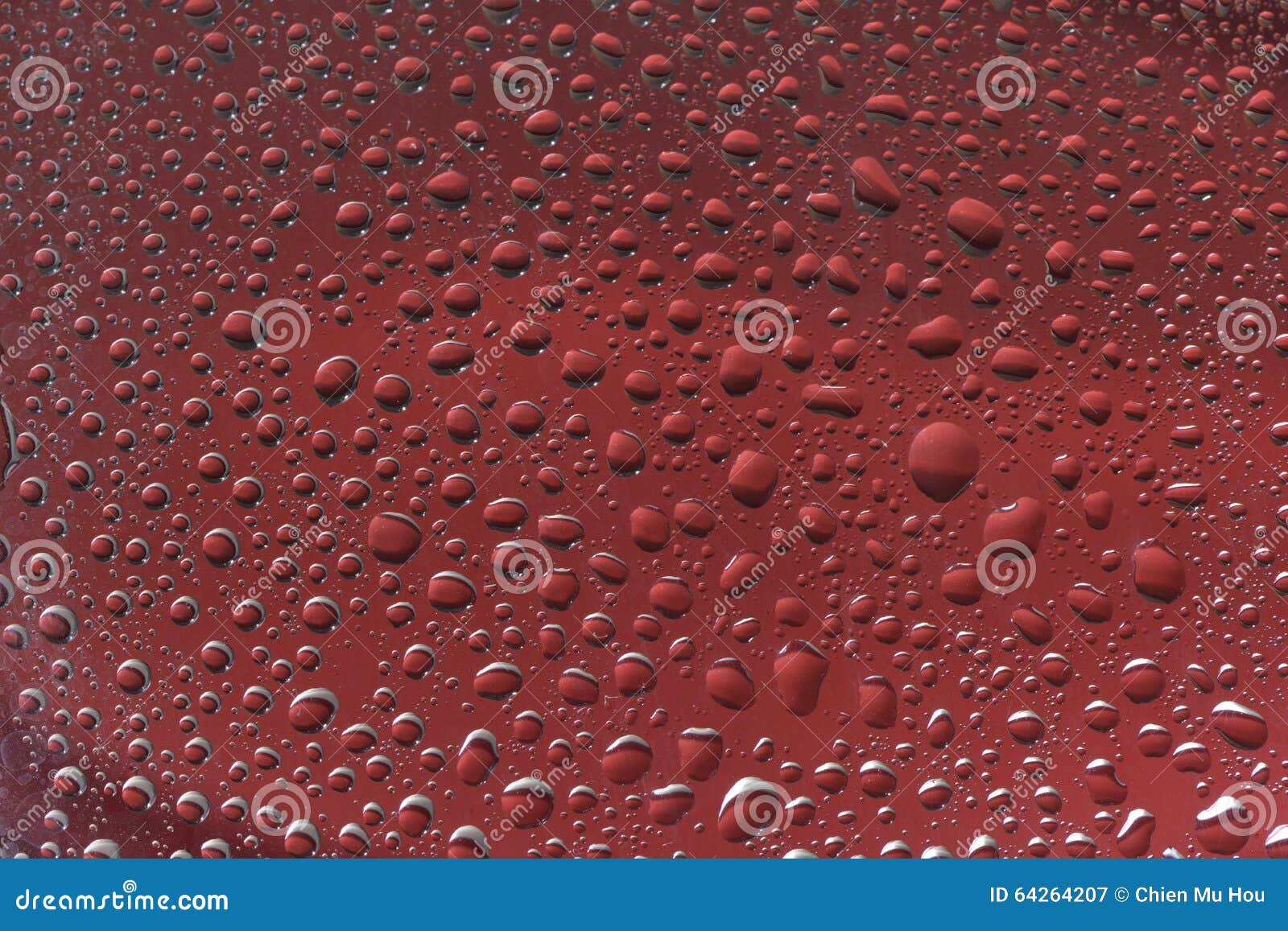 Red Water Drops Background Selected Focus Stock Image - Image of clean ...
