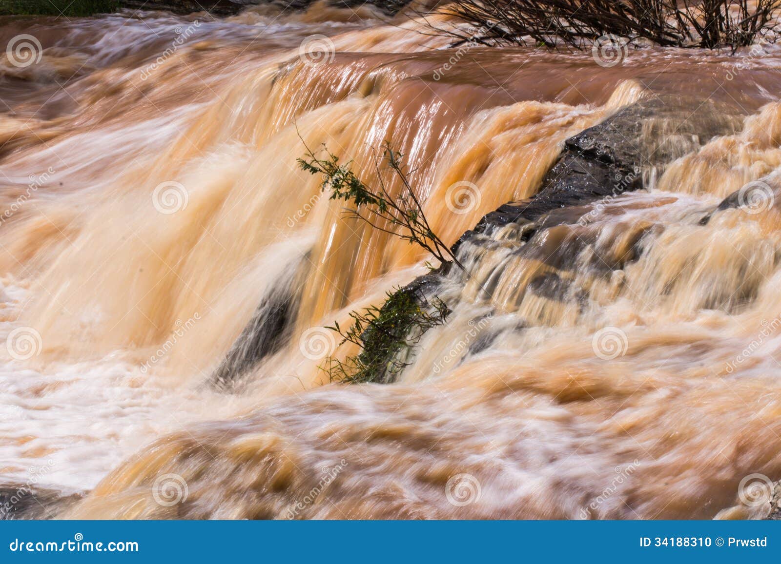 Red Water Flow Detail stock photo. Image of purity, clean - 34188310