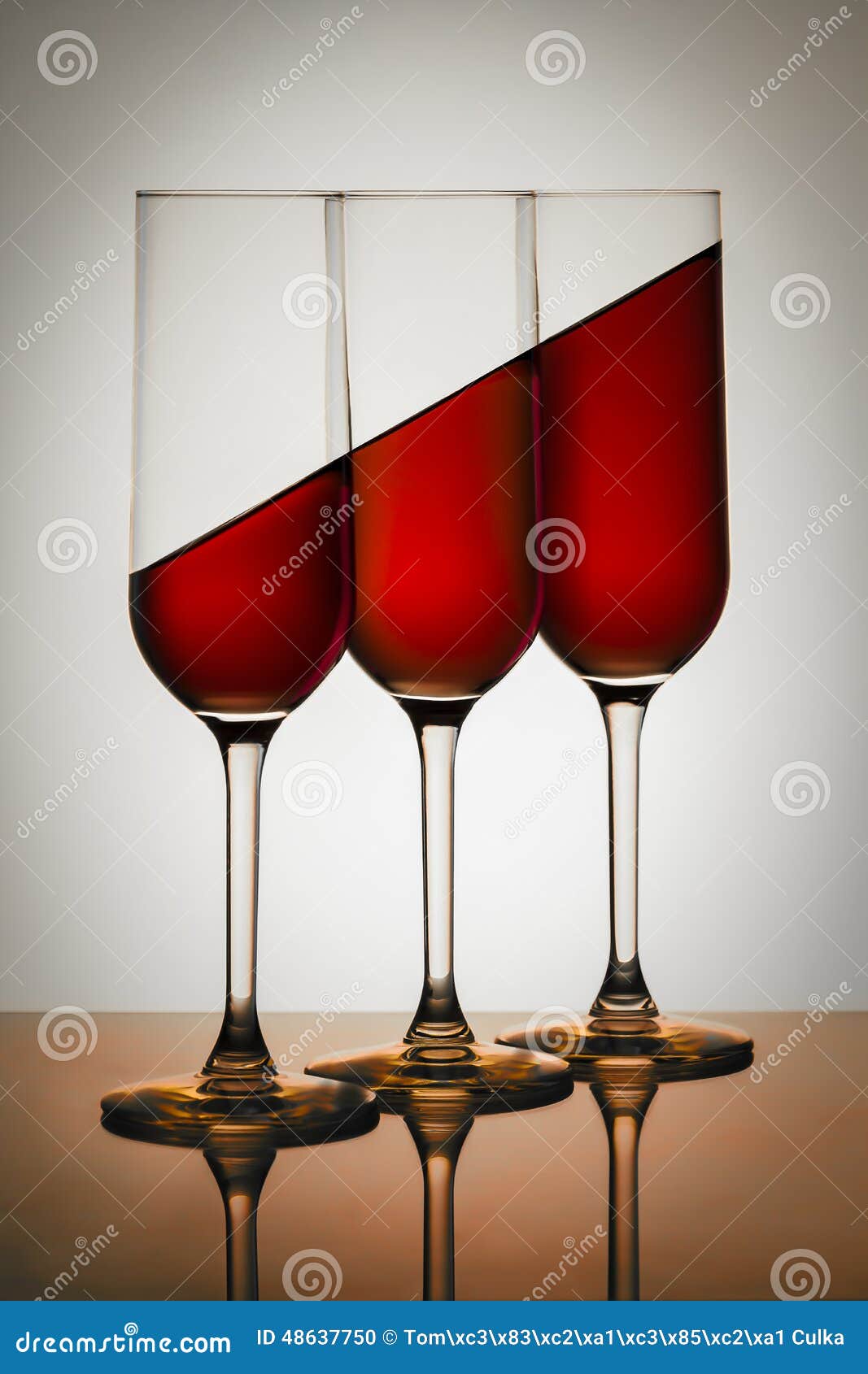 Red Water in Glasses stock photo. Image of filled, glasses - 48637750