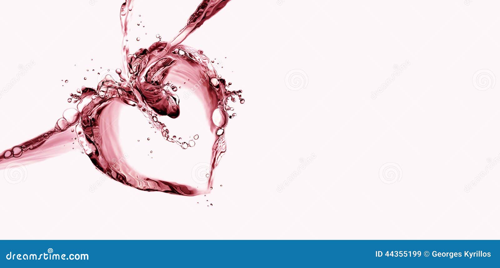 Red Water Heart Border stock image. Image of copy, creative - 44355199