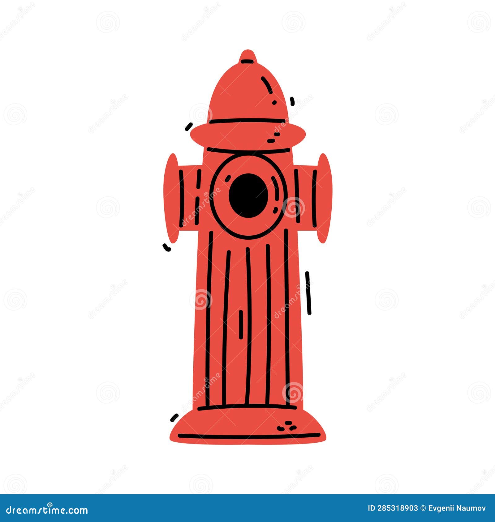 Red Water Hydrant or Fireplug with Valve As Firefighting Equipment ...
