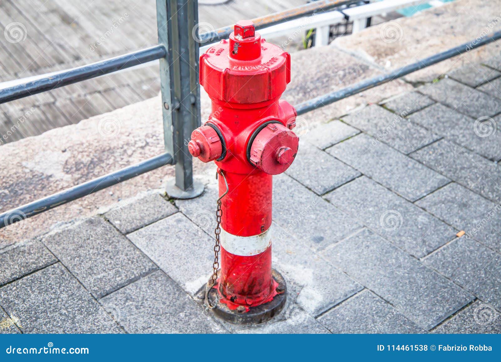 Red water hydrant stock photo. Image of blue, factory - 114461538