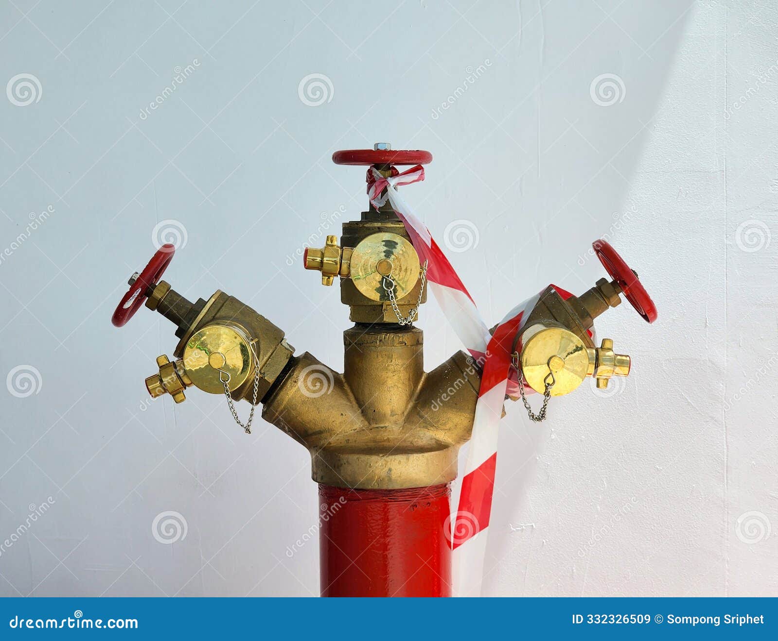 Red Water Pipe Emergency Fire Pipe Stock Image - Image of pipe, pump ...
