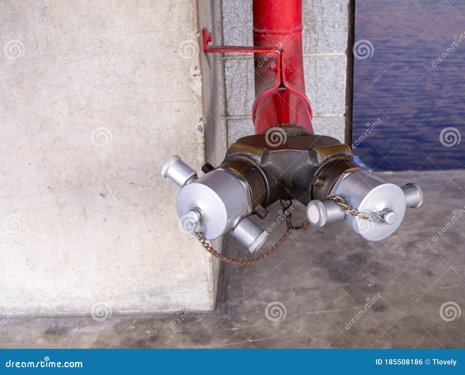 Water Pipe and Fire Valve System Control Fighting Panel Stock Photo ...