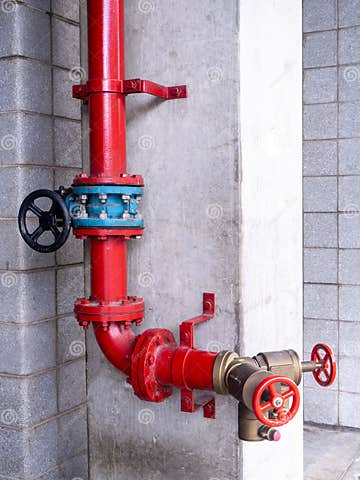 Water Pipe and Fire Valve System Control Fighting Panel Stock Photo ...