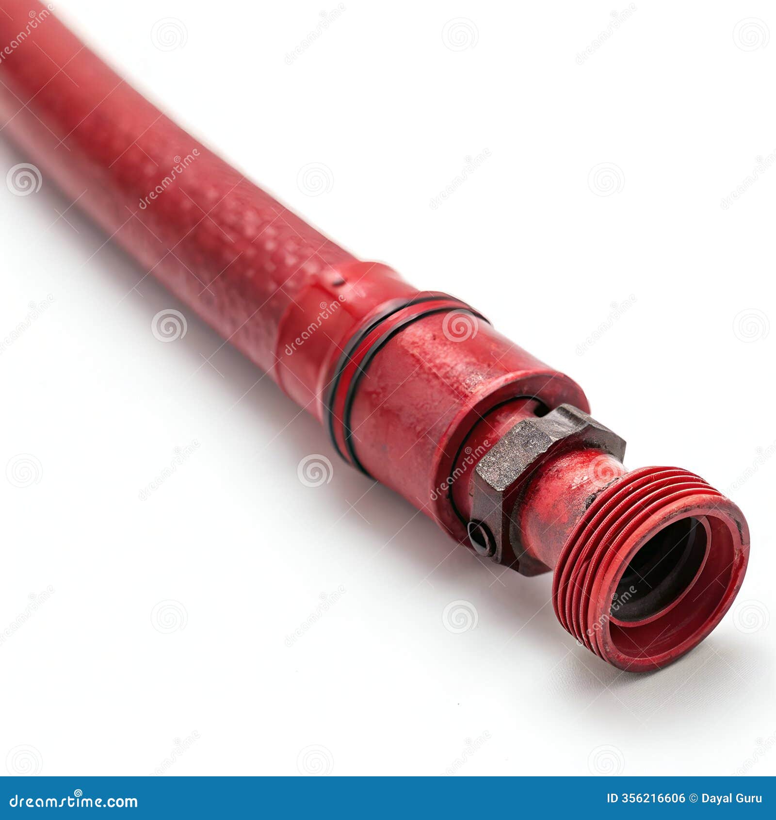 Red Water Pipe Isolated on White Background Stock Illustration ...