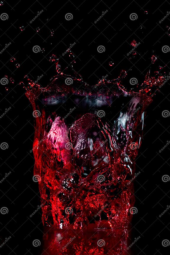 Red water splash stock image. Image of isolated, nature - 45818911