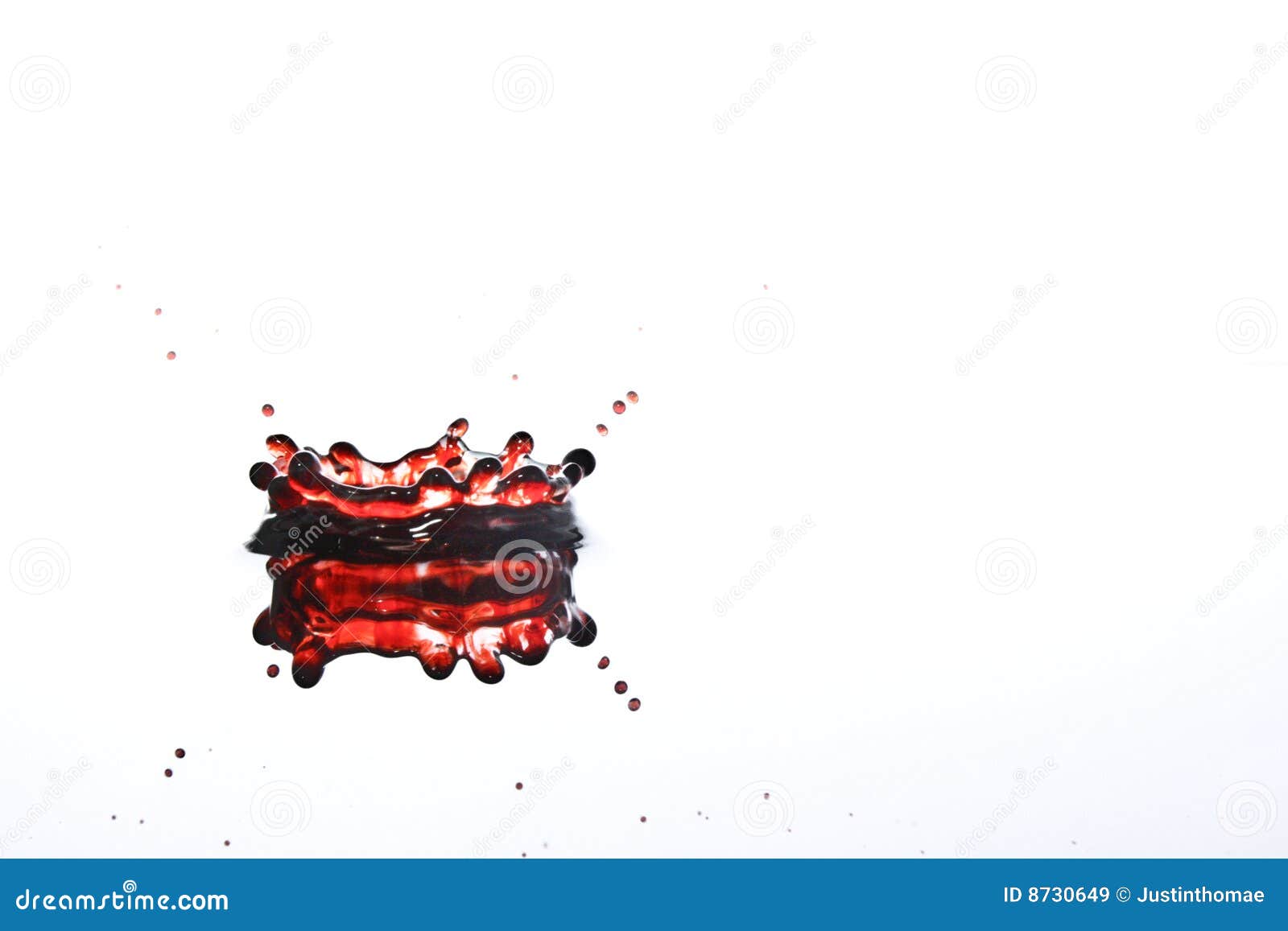Red Water Splash Crown stock image. Image of white, crown - 8730649