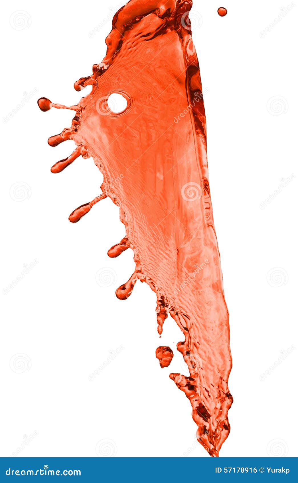 Red Water Splash Isolated on the White Background Stock Photo - Image ...