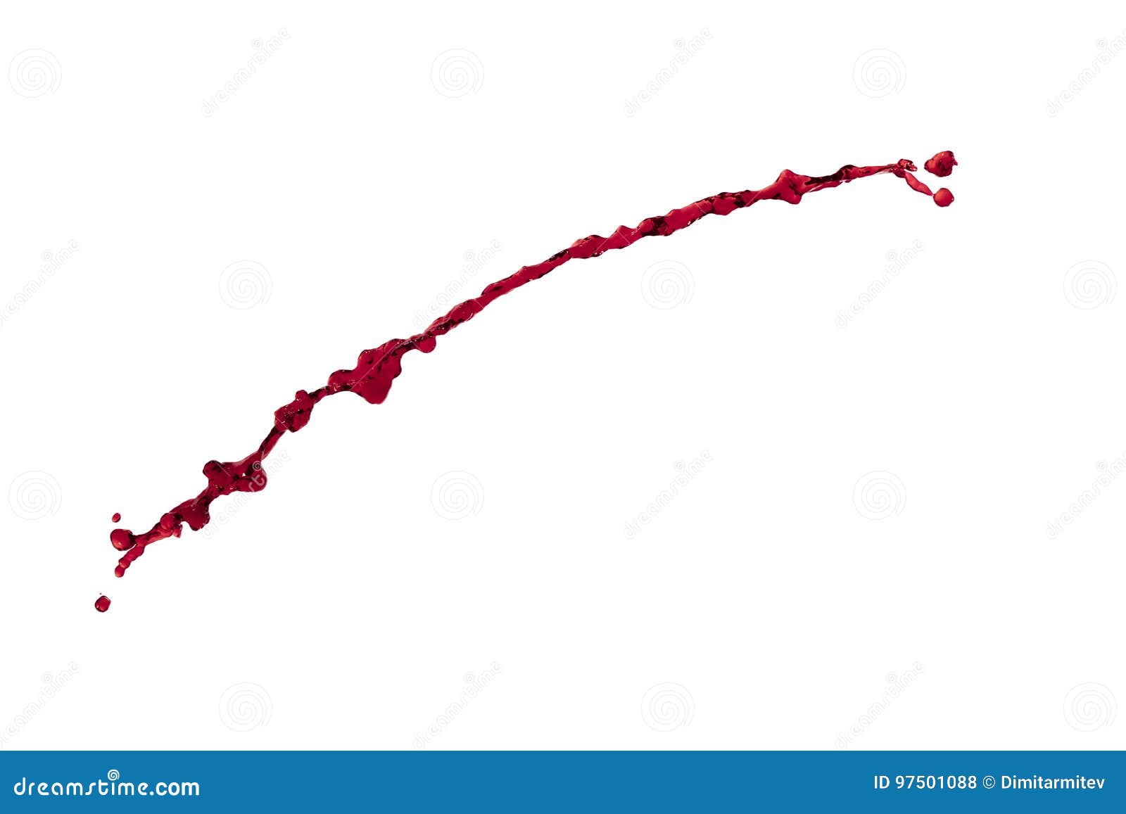 Red Water Splash Isolated on White Stock Photo - Image of nature ...