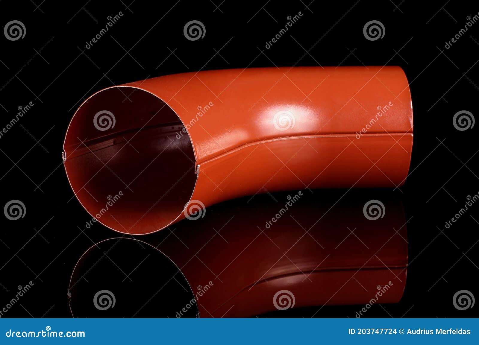 Red Water Spout Element Isolated on the Black Stock Photo - Image of ...
