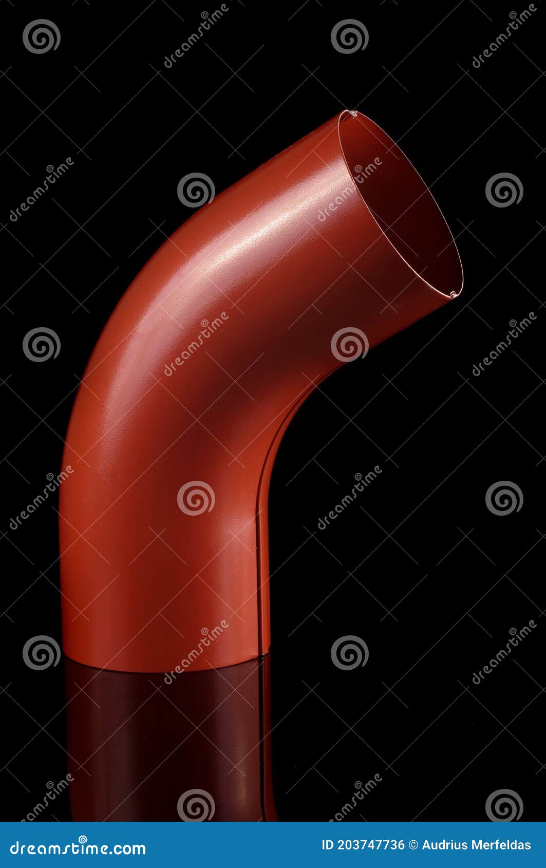 Red Water Spout Element Isolated on the Black Stock Photo - Image of ...