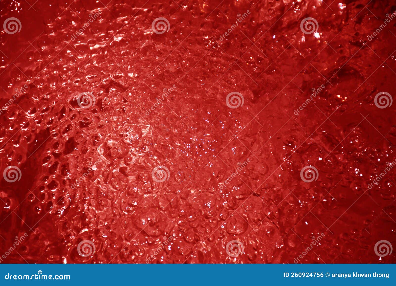 The Red Water Surface Bubbling into a Beautiful Grain Stock Photo ...
