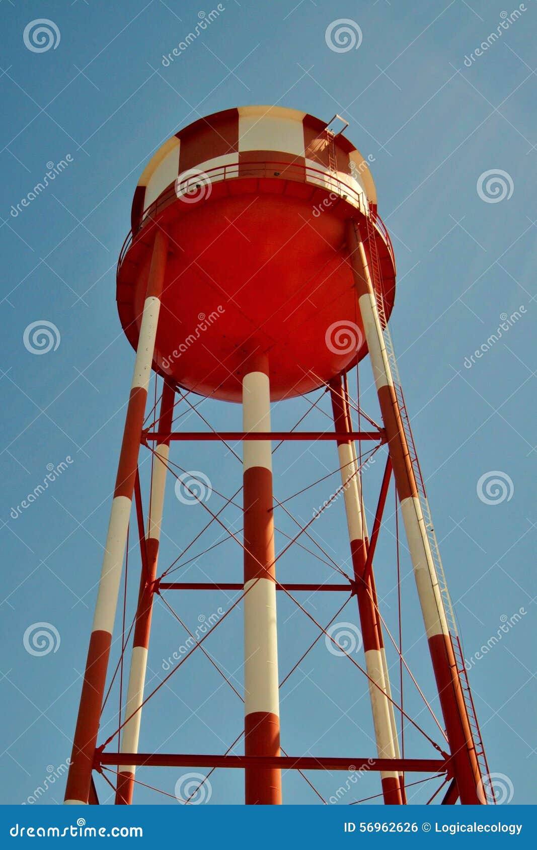 Red Water Tank stock photo. Image of tank, redwhiteandblue - 56962626