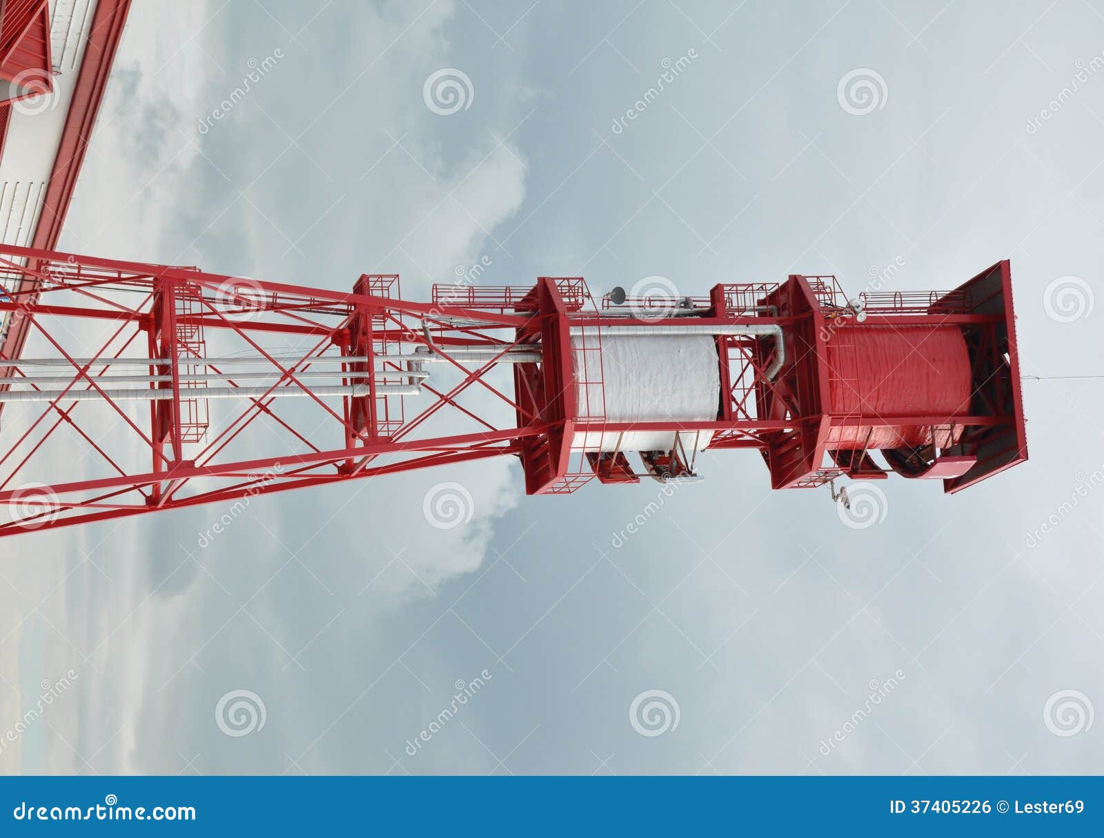 Red water tower stock photo. Image of liquid, canada - 37405226