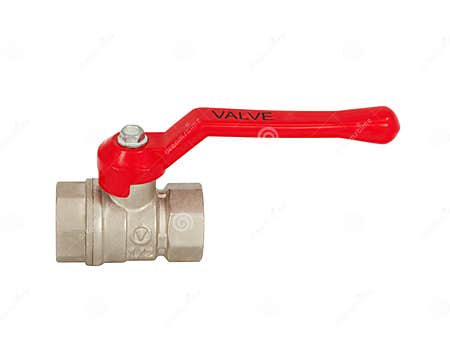 The red water valve stock photo. Image of inch, brass - 5548810